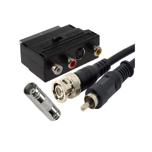 Dvr To Tv Kit Cctv Kit Bnc To Phono Cable Scart Adapter Bnc Coupler in ...