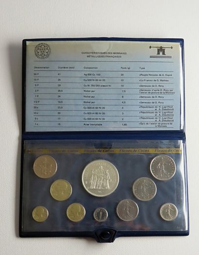France Silver 50 Francs 1979 Fleur De Coins 10 Coin Specimen Set For ...