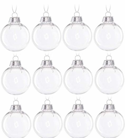 Clear Baubles Fillable Bauble To Fill6cm Plastic Acrylic Ball ...