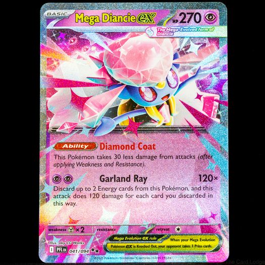Mega Diancie Ex 041094 Half Art Double Rare Holo Phantasmal Flames Mega ...