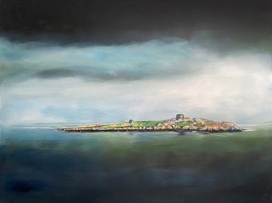 Dalkey Island Xxl Painting By Irish Artist Helen Mathews For Sale in ...