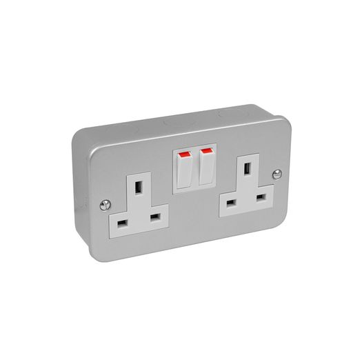 2 Gang Metal Clad Switched Socket 13 Amp in Portarlington, Laois from ...