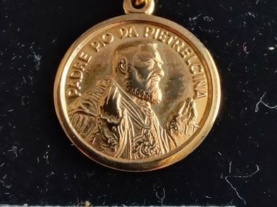 9k Gold Padre Pio Medal Pendant Chain For Sale in Finglas, Dublin from ...