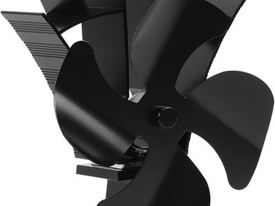 Log Burner Fan Small 4 Blades Wood Burning Stove Fan Heat Powered ...