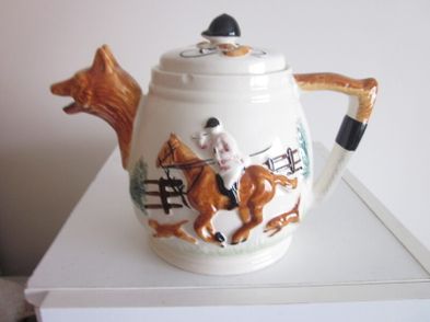 Vintage Fox Head Hunting Teapot Ppc Paramount Pottery Co 1950s For Sale ...