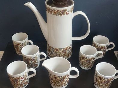 Fabulous Vintage Retro 1970s Coffee Set For Six Including Coffee Pot By ...