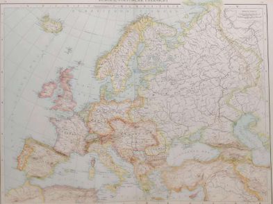 1887 Antique Map Europe Political Overview For Sale in Waterford City ...