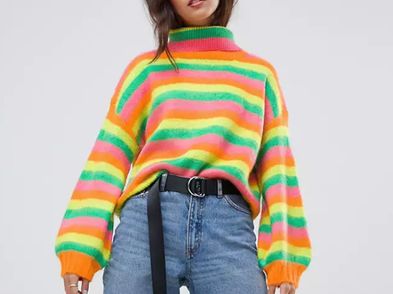 Roll Neck Neon Knit Jumper Size 10 Uk For Sale in Ranelagh, Dublin from ...