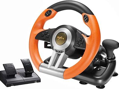 New Pro Gaming Steering Wheel With Pedals 180 Racing Wheel With ...