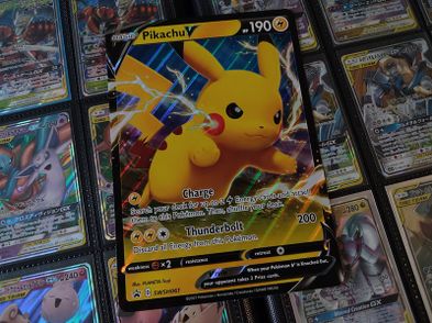 Pikachu V Jumbo Oversized Card Sword And Shield Era 2021 Pokemon Card ...