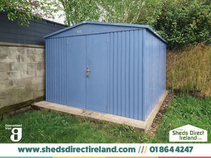 Big Blue Garden Shed For Sale in Finglas, Dublin from ShedsDirectIre