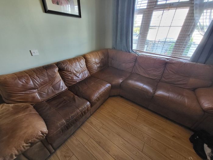Tan Leather Corner Suite For Sale in Ballyfermot, Dublin from Marzo