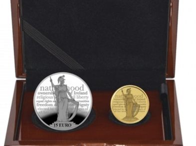 50 Euro Gold And 15 Euro Silver Proof Double Coin Set 2016 Proclamation ...