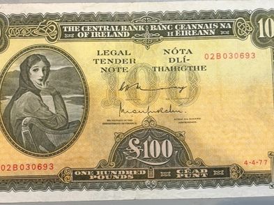 Lady Lavery 100 Pound Note 1977 For Sale in Cork City Centre, Cork from ...