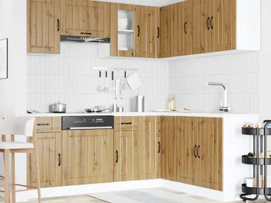 11 Piece Kitchen Cabinet Set Kalmar Artisan Oak Engineered Wood For ...