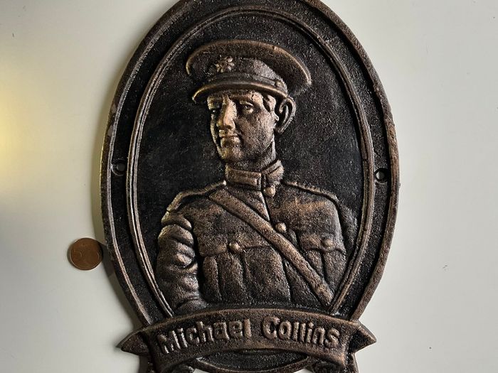 Cast Metal Bronze Effect Michael Collins Wall Plaque For Sale in ...