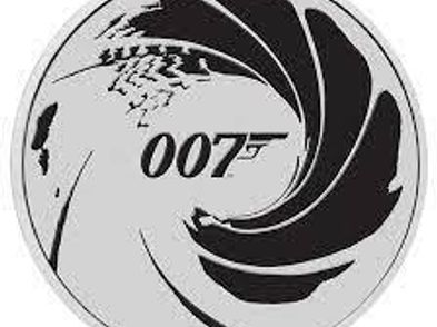 Tuvalu 1 Tvd James Bond Gun Logo Black Edition 2022 1 Oz Silver Coin In ...