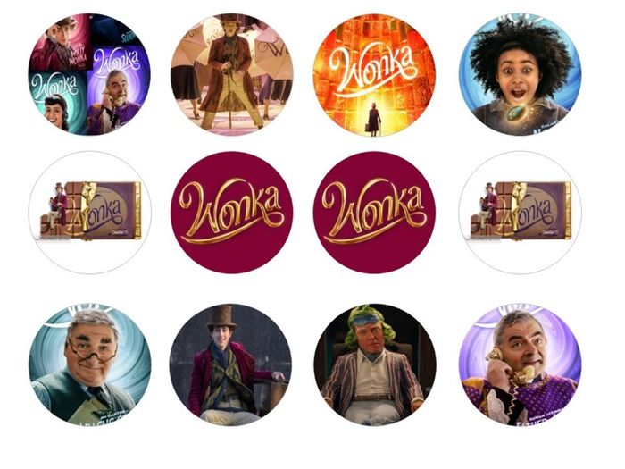 Wonka Edible Cupcake Toppers 12 For Sale in Dalkey, Dublin from Flour Power