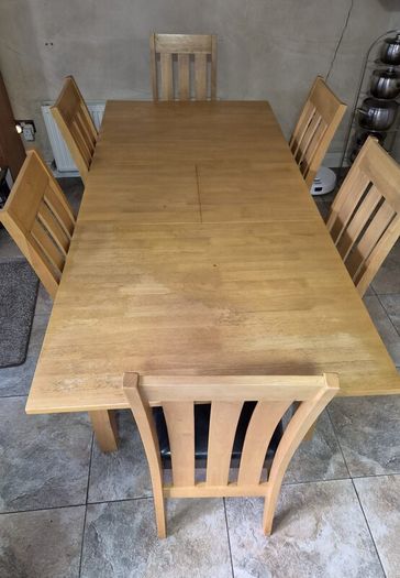 Hardwood Dining Table And 6 Chairs For Sale in Lucan, Dublin from gr81
