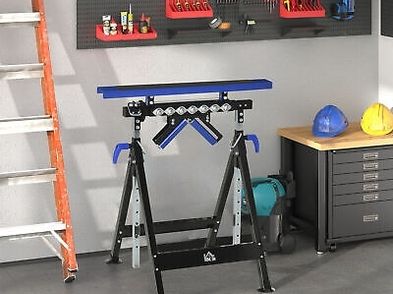 Multi Function Workbench Work Table Ball Support Stand Roller Trestle ...