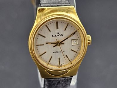 Vintage Automatic Swiss Watch Edox Gold Plated Swiss Made Ladys Watch ...