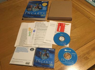 Microsoft Encarta 99 British Edition Encyclopedia Big Box Pc For Sale ...