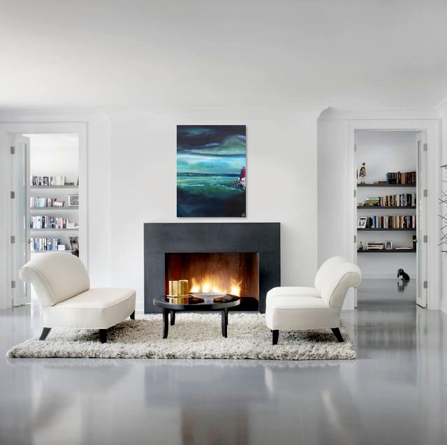 Howth Head And Poolbeg Lighthouse Dublin Xxl Painting By Irish Artist ...
