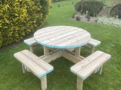 Wooden Garden Furniture Round Picnic Table For Sale in Coolderry ...