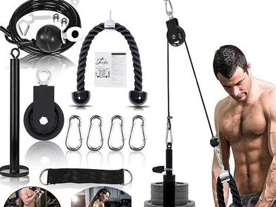 Pulley Fitness Lat Lift Pulley System Professional Machine Muscle ...