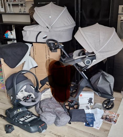 Baby Travel System Carry Cot Pram Stroller Pushchair Car Seat With Iso ...