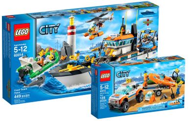 Lego City 60012 60014 Coast Guard Patrol 4 X 4 2013 100 Complete Wboxes ...