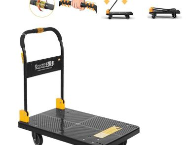 Heavy Duty Platform Trolley 200kg One Hand Rides Truck Cart With Mute ...