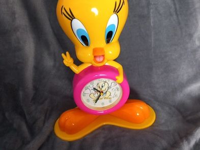 Rare Pink Tweety Alarm Clock Tweety Table Clock Tweety Clock Table ...