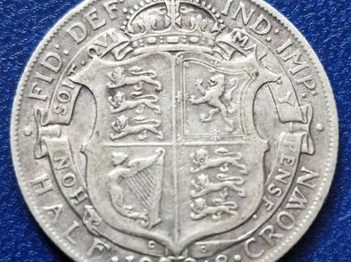 1918 United Kingdom Half Crown George V 1st Type Silver Coin For Sale ...
